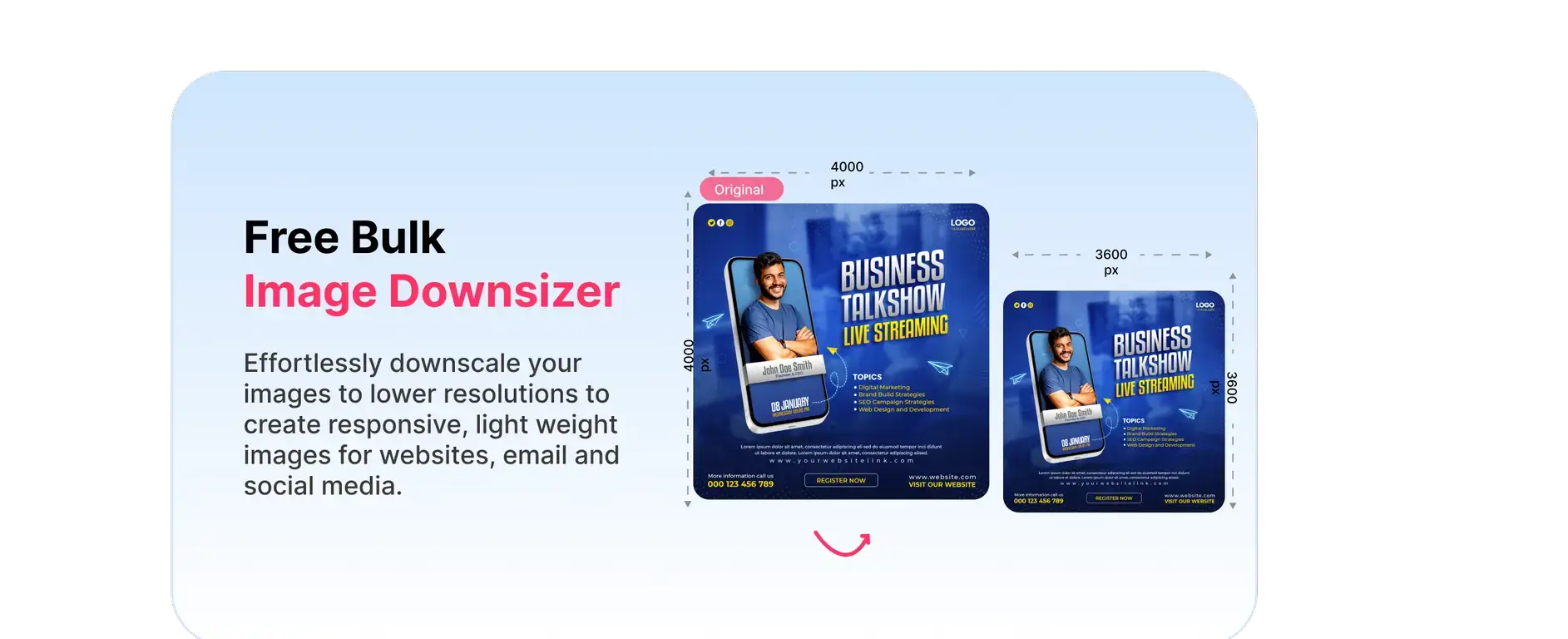 How to Downsize Images for Faster Website Loading?